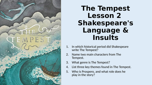 Shakespeare's Language & Insults | Teaching Resources