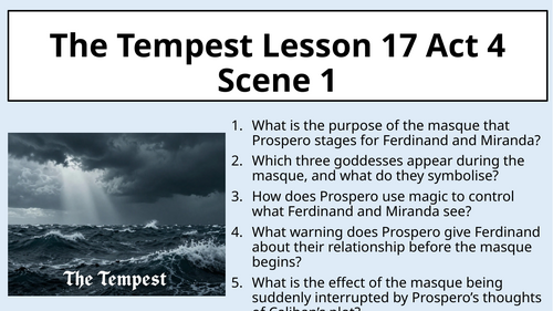 The Tempest - Act 4 Scene 1 Part 2 - Revenge | Teaching Resources