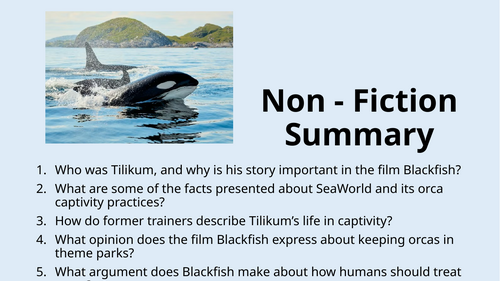 Non-Fiction - Writing A Summary | Teaching Resources