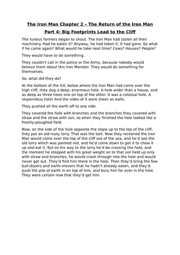 The Iron Man - Ted Hughes VIPERS | Teaching Resources