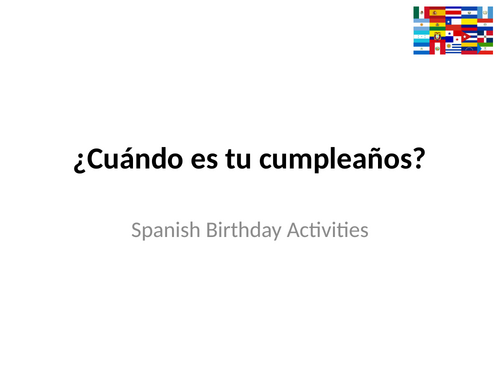¿Cuándo es tu cumpleaños? (Birthdays and Dates) | Teaching Resources