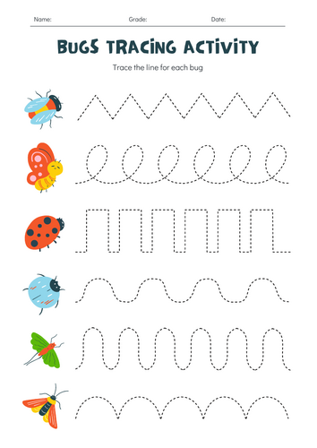 bugs tracing activity | Teaching Resources