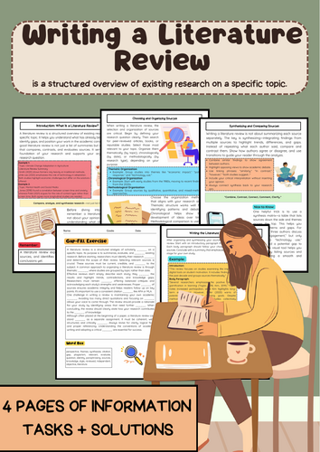 Writing a Literature Review: Structure, Sources, Analysis | Teaching ...