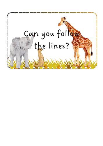 Savannah Animals - Pencil control | Teaching Resources