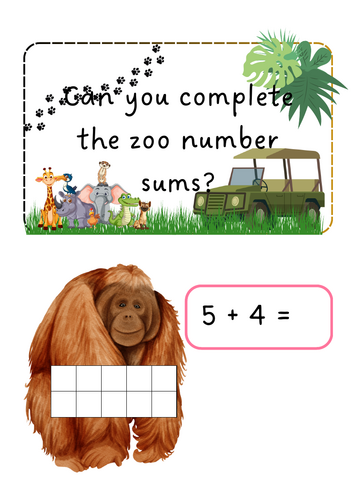Animals - Zoo number sums | Teaching Resources
