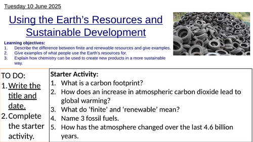 AQA GCSE Combined Science Chemistry: Using the Earth's Resources and ...