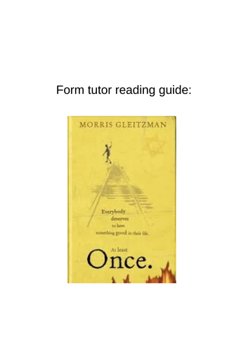 Once - teacher reading guide | Teaching Resources