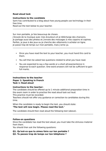 Internet and Social Media - Read Aloud Task | Teaching Resources