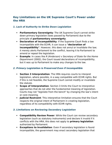 Ultra Vires and Judicial Review | Teaching Resources
