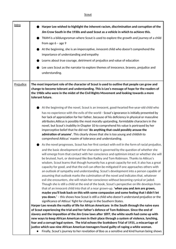 To Kill a Mockingbird Essay Plan - Scout | Teaching Resources