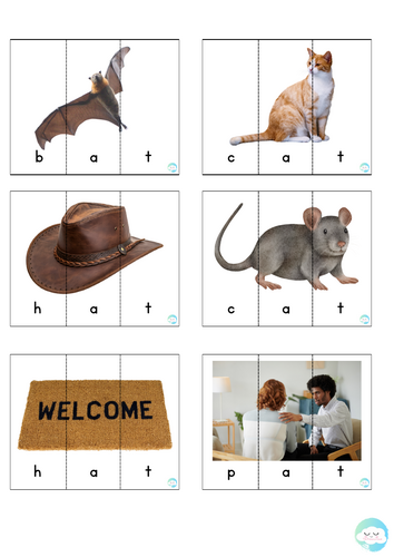CVC Word Puzzles – Short "a" Sound | Phonics Activity with Images ...