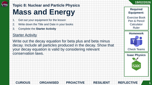 Edexcel A Level Physics - Particle Physics (Whole Unit) | Teaching ...