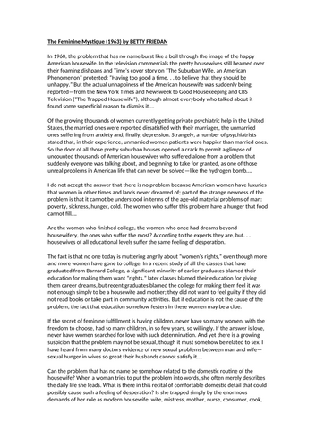 Gender, Sexism and Feminism - The Second Wave of Feminism | Teaching ...