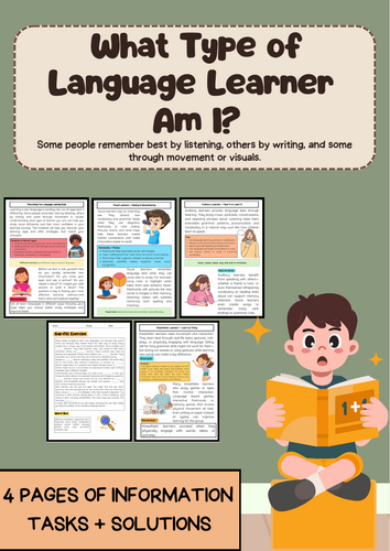 Language Learning Styles: Visual, Auditory, Kinesthetic | Teaching ...