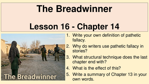 The Breadwinner - Chapter Fourteen | Teaching Resources