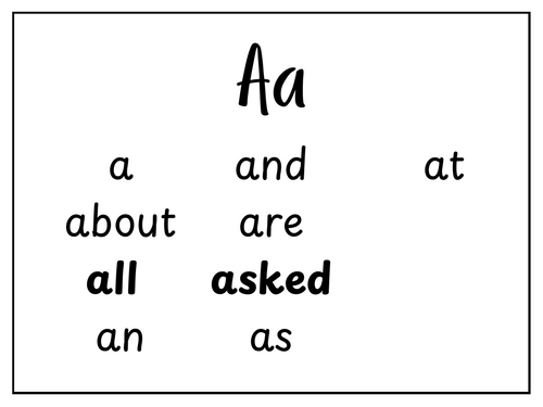 Year 1 HFW and CEW - Alphabetical Posters | Teaching Resources