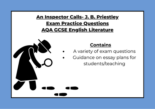 An Inspector Calls Exam Questions | Teaching Resources