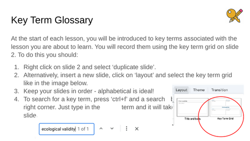IB Psychology Student Key Term Glossary | Teaching Resources