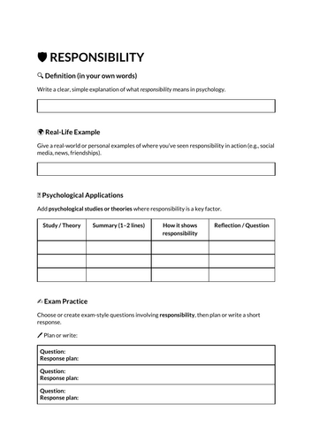 IB Psychology Concept Portfolio Pack | Teaching Resources