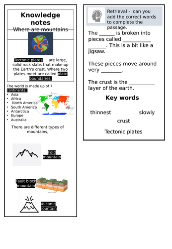 KS2 Geography: How Are Mountains Formed? | Teaching Resources