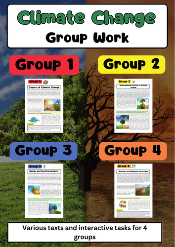 Climate Change Group Work – Causes, Impact, Solutions | Teaching Resources