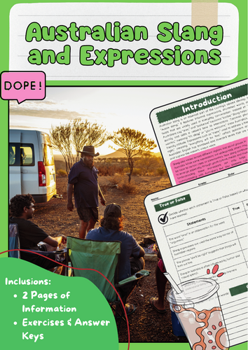 Australian Slang: Expressions, Phrases, and Culture | Teaching Resources