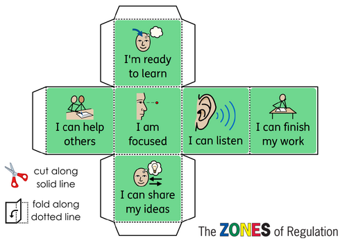 Zones of Regulation Strategy Dice | Teaching Resources