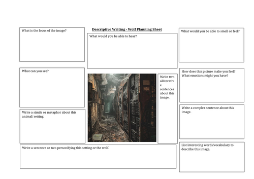Creative Writing - Setting Planning Sheet - Creepy House / Ghost Story ...
