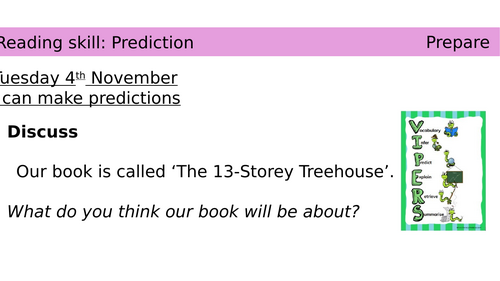 Reading comprehension Vipers style LKS2 - 13 Storey Tree House ...