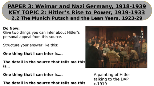 EDEXCEL GCSE HISTORY WEIMAR AND NAZI GERMANY LESSON 13 CAUSES AND ...