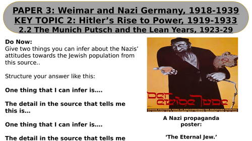EDEXCEL GCSE HISTORY WEIMAR AND NAZI GERMANY LESSON 14 THE LEAN YEARS ...