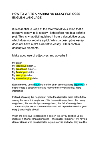 TEACHER RESOURCE: Writing a LEVEL 9 English Language GCSE narrative ...