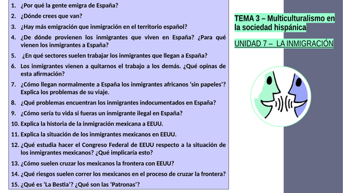 Spanish Year 13 A level speaking questions (themes 3 and 4; units 7-12 ...