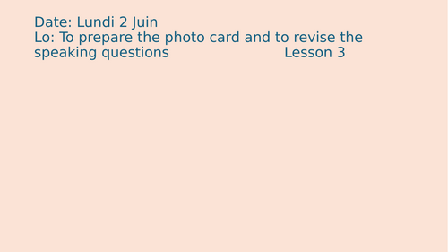 Year7 speaking test with the New GCSE 2026 in mind .Photo cards and ...