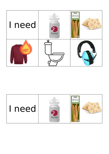 'I need' visual poster | Teaching Resources
