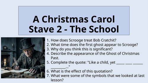 A Christmas Carol - Stave 2: The School | Teaching Resources