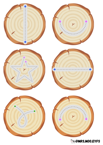 pre writing patterns on logs | Teaching Resources