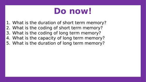 AQA A-level Psychology: Multi-store Model of Memory Evaluation. (Lesson ...