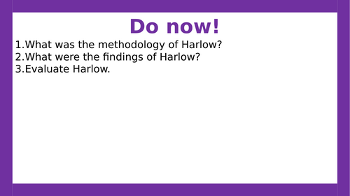 AQA A-level Psychology: Learning Theory. (Lesson 3 of Attachment ...