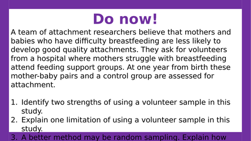 AQA A-level Psychology: Monotropy Theory. (Lesson 5 of Attachment ...