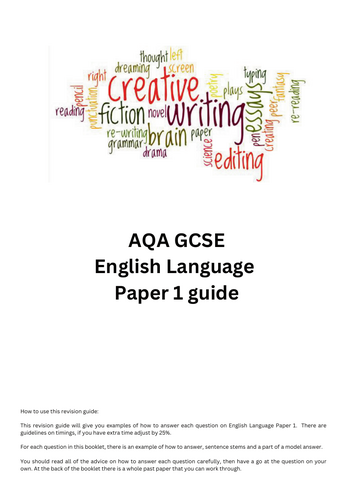 English language paper 1 booklet | Teaching Resources