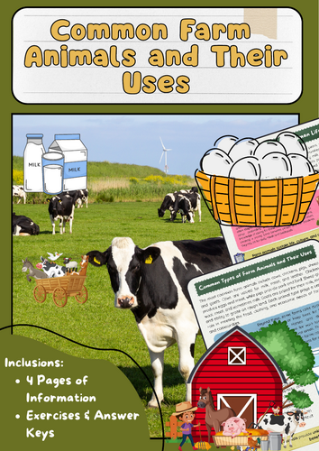 Common Farm Animals – Types, Products, and Uses | Teaching Resources