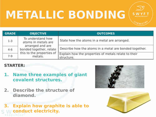 NEW AQA GCSE Trilogy (2016) Chemistry - Metallic bonding and giant ...