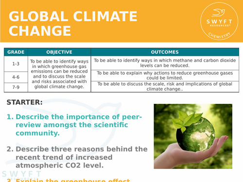NEW AQA GCSE (2016) Chemistry - Global Climate Change | Teaching Resources