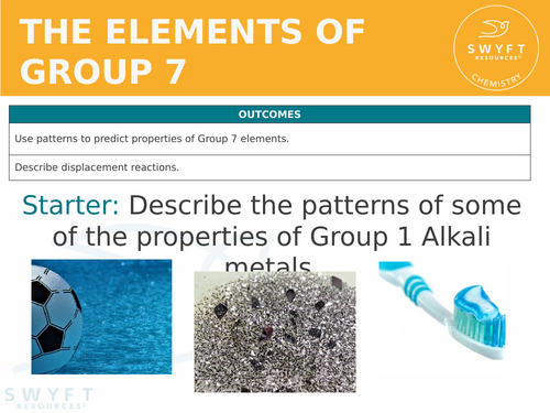 KS3 ~ Year 8 ~ Group 7 - The Halogens | Teaching Resources