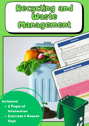 Recycling and Waste Management: Reduce, Reuse, Recycle | Teaching Resources
