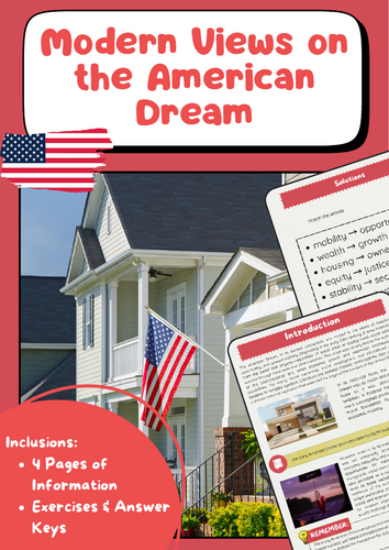 Modern Views on the American Dream: History and Challenges | Teaching ...