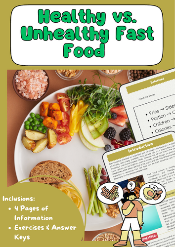 Healthy vs. Unhealthy Fast Food: Choices and Consequences | Teaching ...