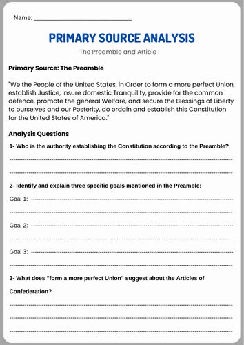 Constitution Day Activities|USA Government Worksheets|High School ...