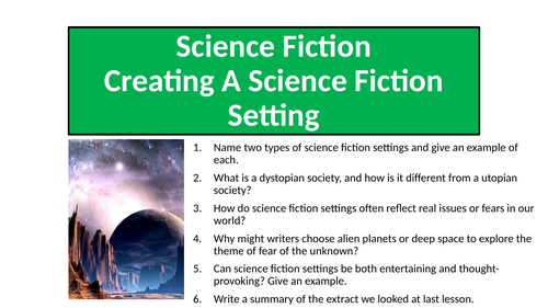 Creative Writing - Science Fiction Setting | Teaching Resources